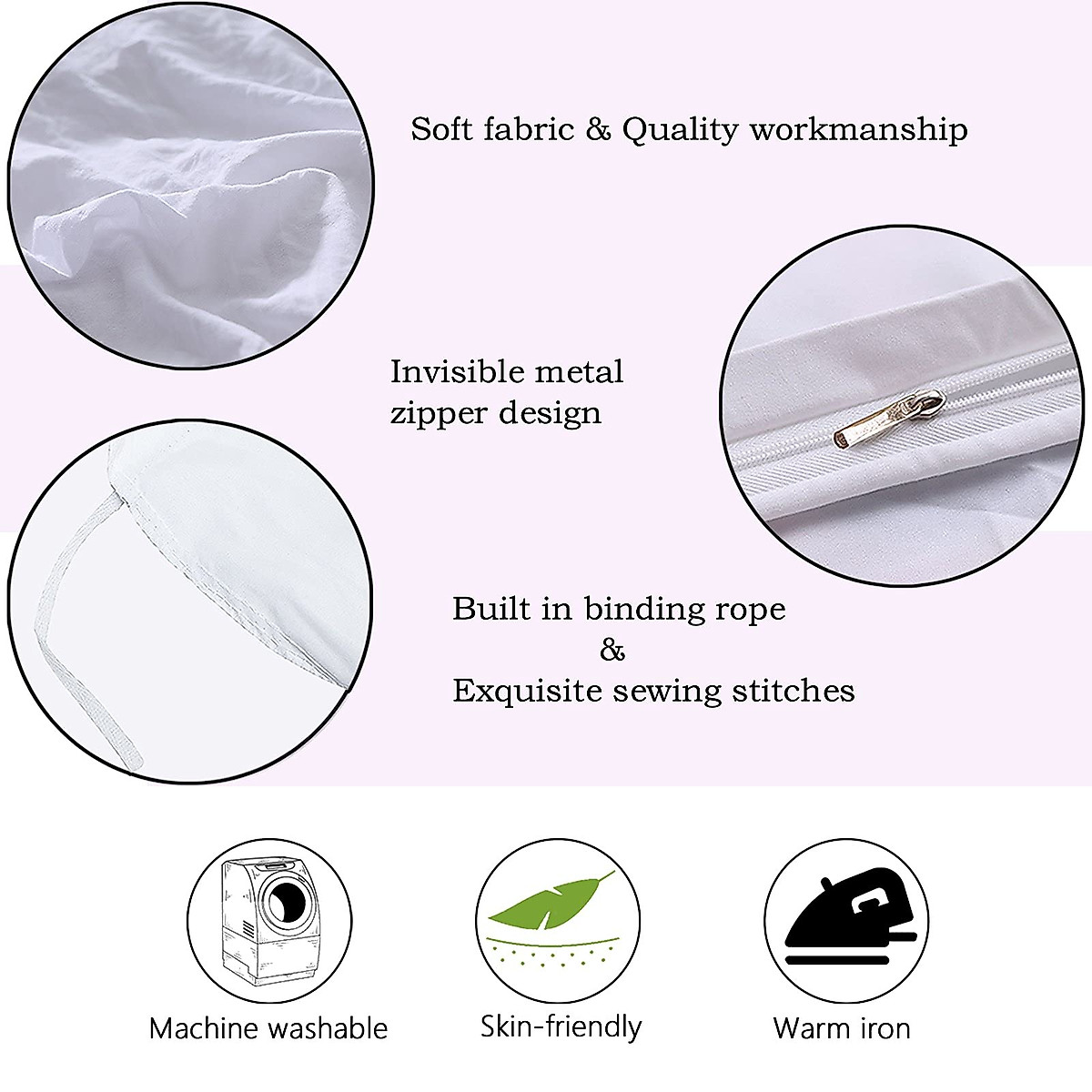 Queen Duvet Cover Set Watercolor Colorful Floral Leaves Soft Bed Duvet Cover with Zipper Closure,3 Pieces Breathable Bedding Set,1 Comforter Cover and 2 Pillow Shams