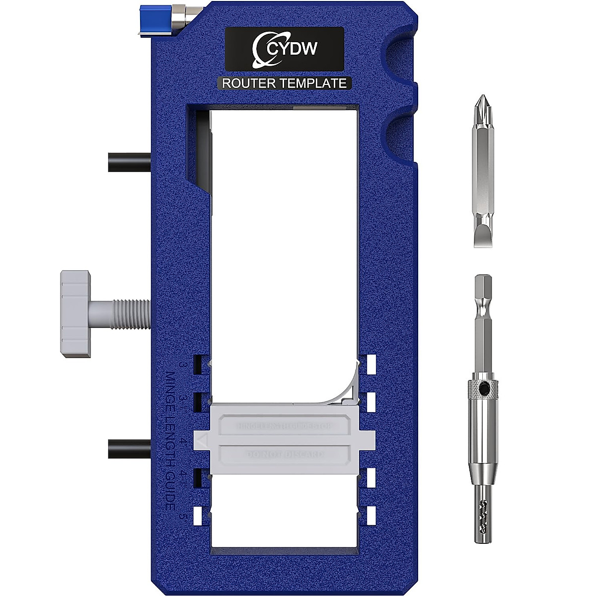 Door Hinge Jig, Door Hinge Router Template,Door Hinge Mortiser, Hinge Installation Kit Fits 3” to 5” Length and 1/4” or 5/8” Thickness Door Hinge, Blue