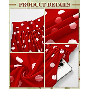 Neer 3 Pcs Women's Wide Leg Yoga Pant Comfy Loose Sweatpants High Waist Lounge Casual Athletic Pant Workout Joggers Pant (Black, Polka Dot Black, Polka Dot Red,Medium)