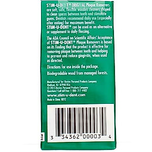 The Natural Dentist Stim-U-Dent Original Plaque Removers, Mint, 100 Ct