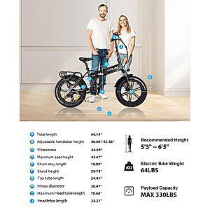 VITILAN V3 1200W Peak Folding Electric Bike for Adults,20"×4" Fat Tire,48V 13AH 624Wh Removable Battery Electric Bicycle,Up 28MPH & 50Miles, Aluminum Alloy Frame Foldable Ebike,LCD Display