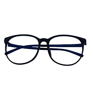 Shiratori New retro Blue Light Blocking Glasses Round Nerd Eyeglasses Frame Anti Blue Ray Computer Game Glasses (Bright black)