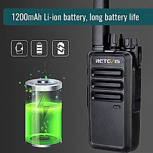 Retevis RT68 Walkie Talkies Rechargeable, Portable Two Way Radios 6 Pack with Six-Way Multi Gang Charger, Heavy Duty Walkie Talkie for Adults, Hands Free, Long Range, for School Restaurant Farm