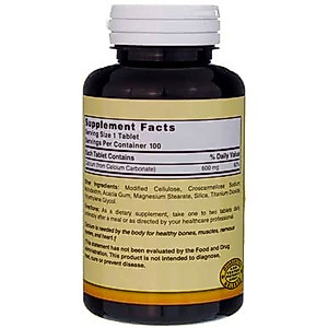 Nature's Blend Pure Calcium Carbonate 600 mg 100 Tabs (1684)