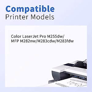 MYCARTRIDGE SUPRINT 206X Toner Cartridge with CHIP Compatible Toner Cartridge Replacement for HP 206X 206A W2110A W2110X for Laserjet Pro M283fdw M255dw M283cdw M282nw Printer 206X high Yield 4 Pack