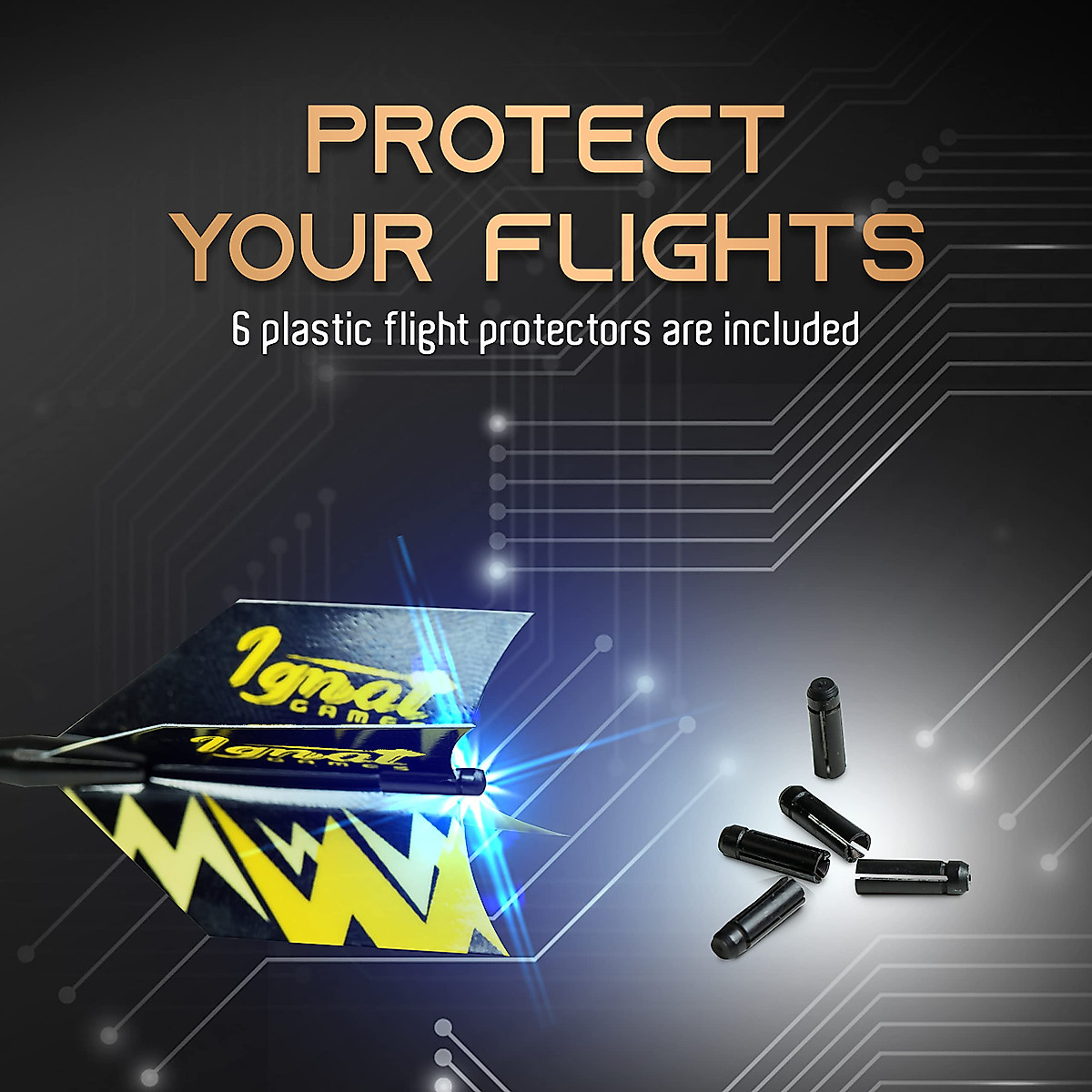 IgnatGames Dart Flights and Accessories – Comprehensive Darts Accessories Kit with Different Darts Flights and Flights Protectors, Shafts, Rubber O’Rings and Versatile Darts Tool