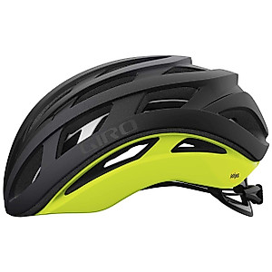 Giro Helios Spherical Adult Road Cycling Helmet - Matte Black Fade/Highlight Yellow (2021), Small