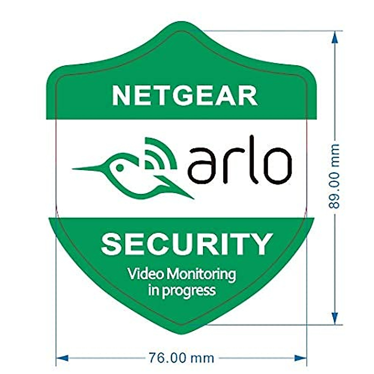 Arlo Yard Security Sign, 8 yr Weatherproof Reflective Aluminum Construction, 6 Window/Door Stickers by 3M Included