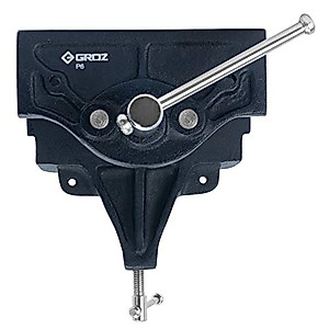 Groz Portable Woodworking Vise, 6-Inch, Clamp on or Bolt to Bench, Cast Iron with "Toe-in" Feature (39006)