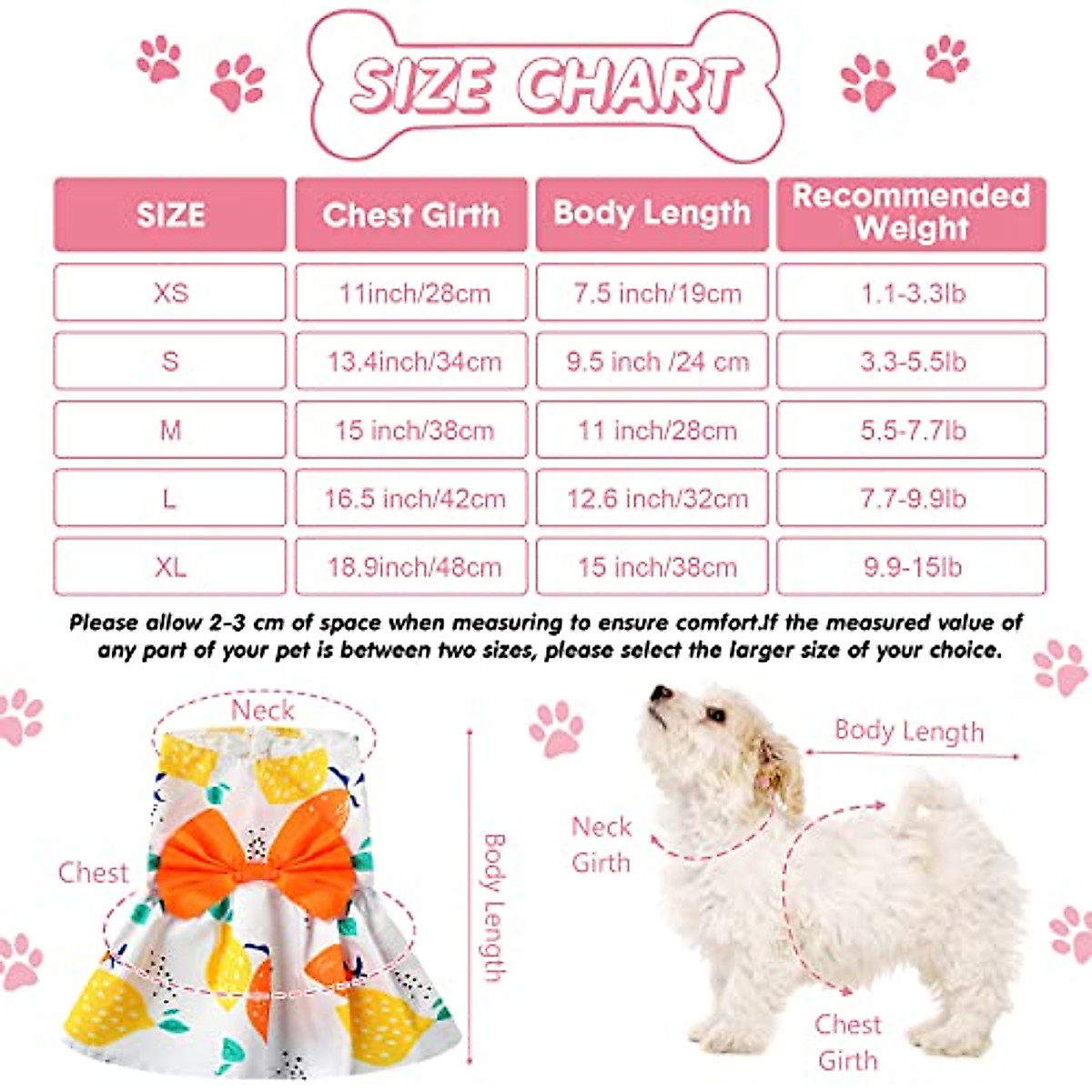 5 Pieces Dog Dresses for Small Dogs Girls Floral Puppy Dresses Pet Dog Princess Bowknot Dress Cute Doggie Summer Outfits Dog Clothes for Yorkie Female Cat Small Pets, 5 Styles(Small)