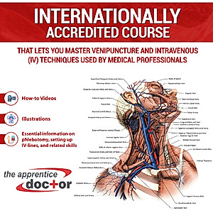 Venipuncture Practice Kit & Online Training for Nurses & Phlebotomists. Practice & Build Confidence in Your IV & Phlebotomy Skills Before Working on Real People (Original Venipuncture Kit)