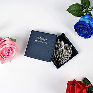 Folansy 16 Pieces Clear Rhinestone Bobby Pin Crystal Hair Pin Metal Hair Clips Decorations for Lady Women Girls,4 Styles Silver