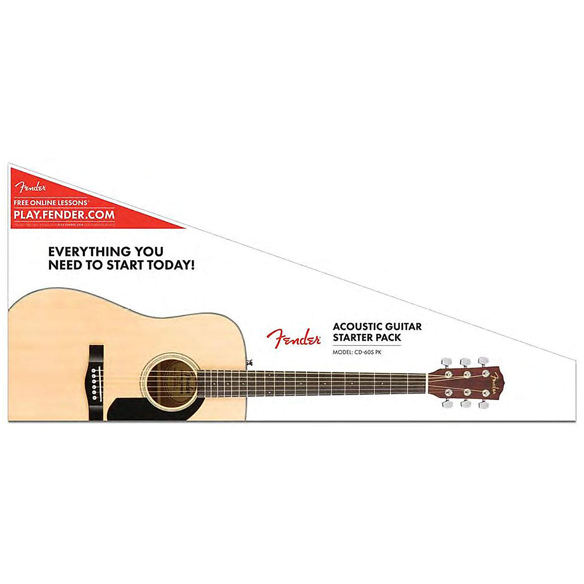 Fender FA-115 Dreadnought Acoustic Guitar Pack, with 2-Year Warranty, Natural, with Gig Bag and Accessories