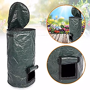 SKGFKYRM Garden Compost Bag Composting Bins Plastic Light Weight Collapsible and Reusable Organic Bags Gardening Gifts Compost Bin Outdoor (Size : 45x80cm)
