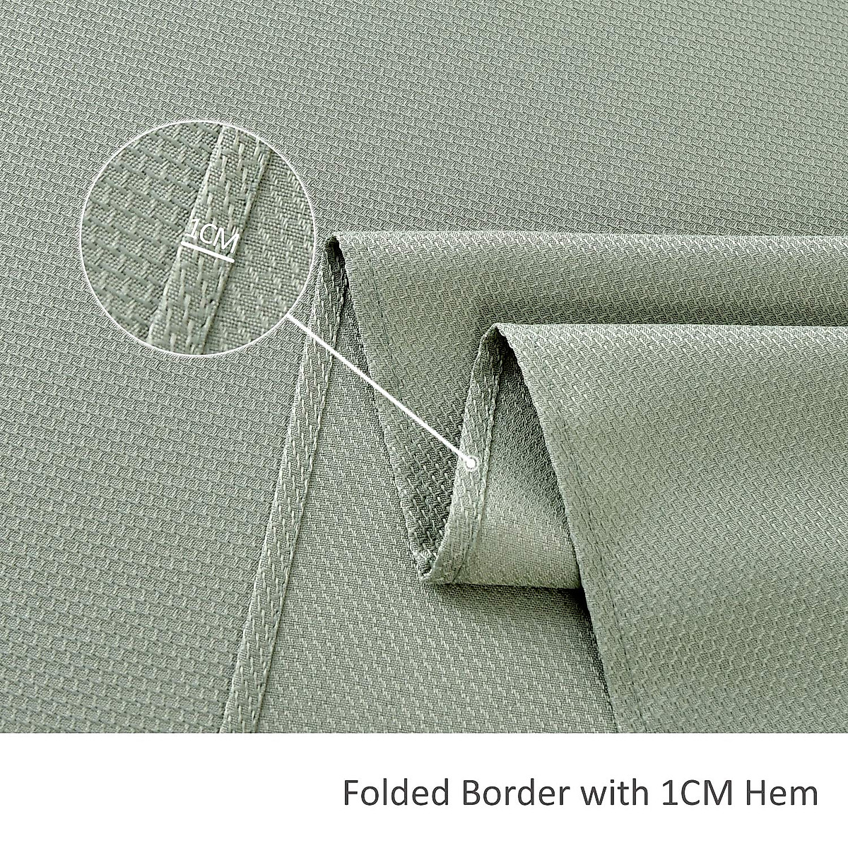 maxmill Textured Tablecloth Stain Resistant Waterproof and Wrinkle Resistant Washable Soft Table Cloth, Fabric Table Cover for Dining Room and Outdoor Use, Rectangle 60 x 120 Inch, Sage Green