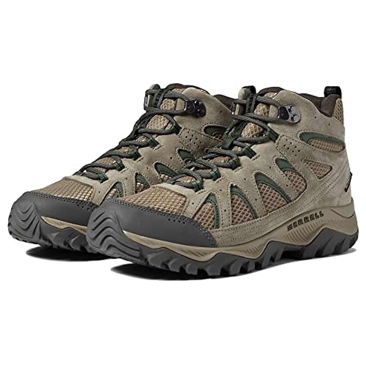 Merrell Oakcreek Mid Shoes for Men Offers Waterproof, Lace Closure, and Man-Made Outsole Boulder 11 M