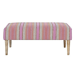 Linon Home Decor Products Pink Stripe Linon Yanni Bench