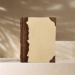 LEATHER VILLAGE Leather Journal – Vintage Leather Journal – Book of Shadows – Leather Bound Journal – Leather Sketchbook – Antique/Vintage Deckle Edge Handmade Paper of 200 GSM – 8 X 6 inches