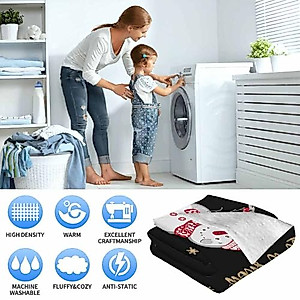 AOYEGO Let It Snow Toddler Blanket Christmas Snowman Red and White Hat Golden Snowflake Cute Bird Bed Blankets for Boys Girls Crib Blanket Lightweight Soft 30"x40"