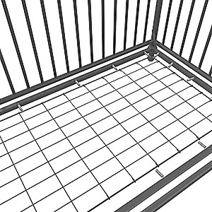 Little Seeds Raven 3-in-1 Convertible Metal Crib, JMPA Certified, Gray