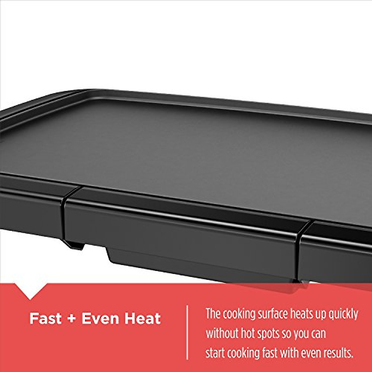 BLACK+DECKER GD2011B Family-Sized Electric Griddle with Drip Tray