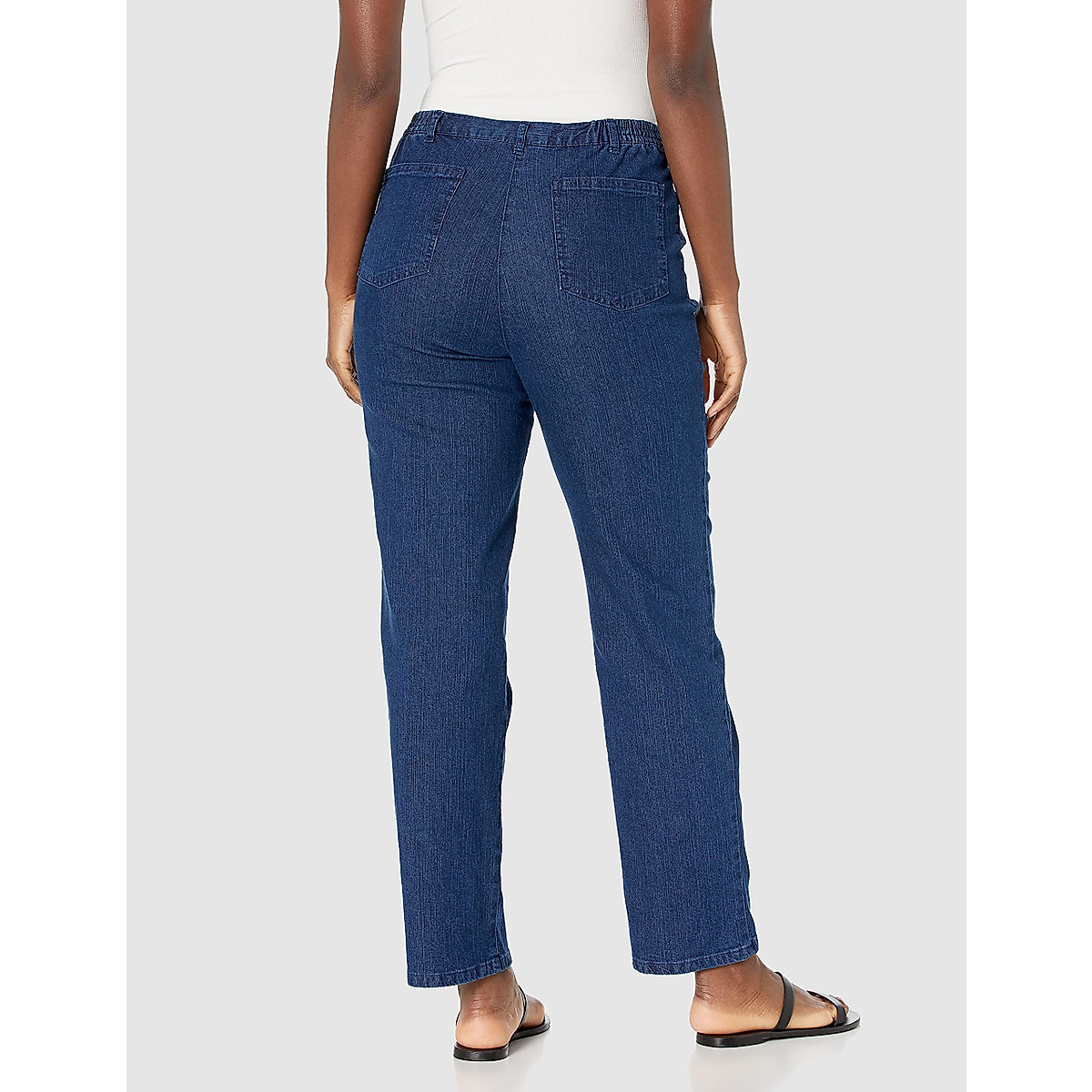 Ruby Rd. womens Classic 5-pocket Fly Front Denim Jean Pants, Indigo, 10 US