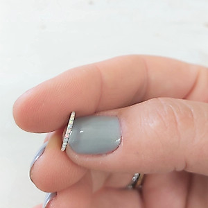 AVNIS Helix Ring Hoop ?€“ Premium Stainless Steel Hinged Nose Ring Hoop ?€“ 16G Opal Stone Septum Ring ?€“ Tragus Earrings for Women ?€“ Versatile Nose Piercing Jewelry