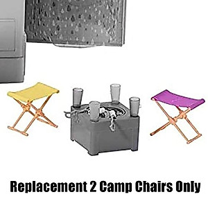 Barbie Replacement Parts 3-in-1 DreamCamper Vehicle Playset - GHL93 ~ 2 Replacement Camp Chairs