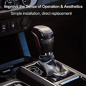 Qnbes Automatic Shift Knob Replace PTR57-35170 Fit for Toyota Tacoma TRD PRO 2016-2021, Automatic Car Gear Shifter Lever Adapter - Black