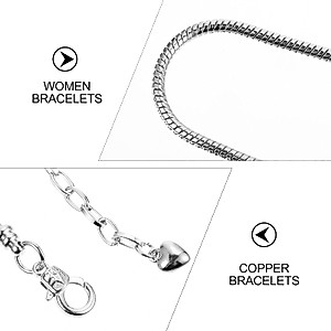 EXCEART 5pcs Snake Bone Chain Bracelet Snake Bone Chains Women Wrist Chains Fashionable Wrist Jewelry Wrist Decor Jewelry Accessory Lobster Clasp Bracelet Diy Bracelets Copper Bracelet