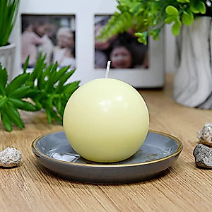 Zest Candle 6-Piece Ball Candles, 3-Inch, Ivory