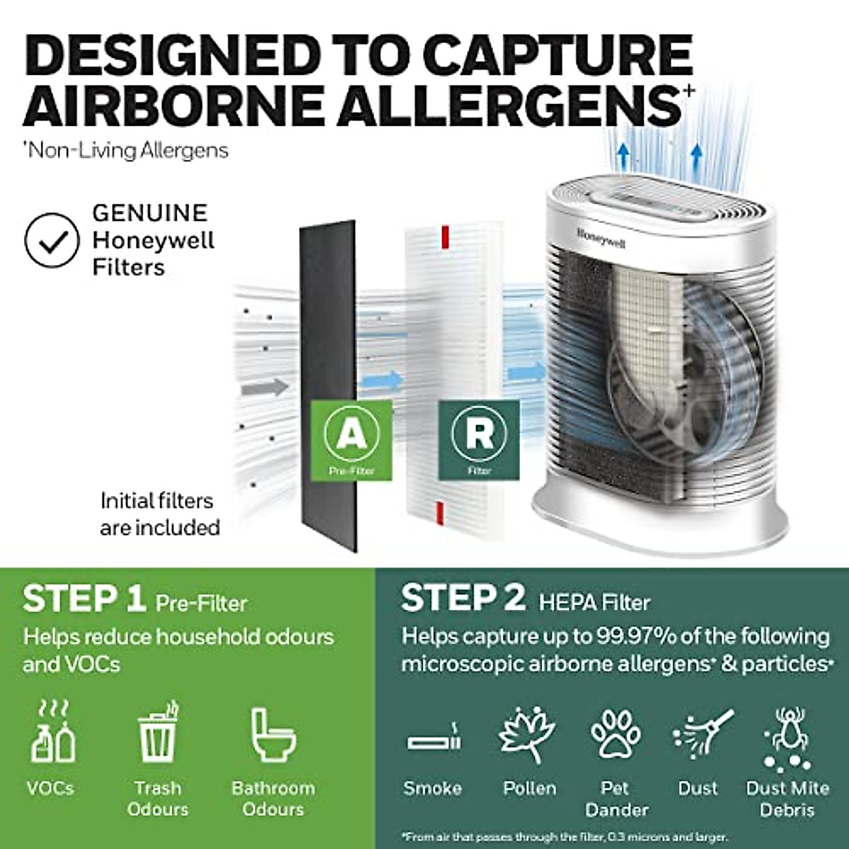 3 Speed 155 Square Foot True Hepa Tower Air Cleaner