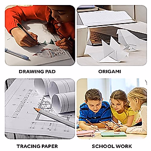 White Drawing Paper Roll - 20 m Art Paper Roll (44CM X 20M) Painting Sketching Paper for Easel Paper, Bulletin Board Paper, Wall Art, Gift Wrap