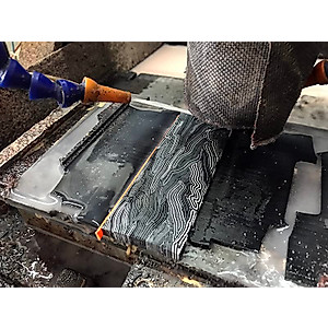 GROWRS 3 piece of G10 knife handle material Damascus pattern DIY knife handle composite material (Color : B+W 120X43X8MM)