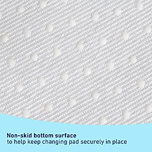 Graco Premium Contoured Changing Pad – GREENGUARD Gold Certified, Water-Resistant, Ultra-Soft Buckle Cover, Contoured Baby Changing Pad, Fits Most Standard-Size Changing Toppers, Non-Skid Bottom