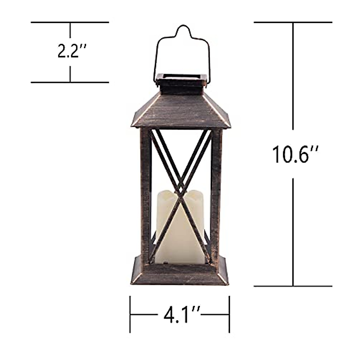 Solar Lantern, Outdoor Hanging Solar Lights Waterproof LED for Porch Garden Patio Pathway Deck Yard(2 Pack)