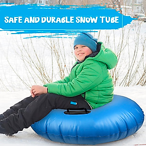 Slippery Racer Airraid Inflatable Snow Tube Sled, Blue
