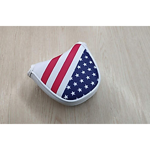 DBYAN US Flag Golf Magnetic Mallet Putter Head Cover for Putters Scotty Cameron, Taylormade, Titleist, Ping and Mizuno