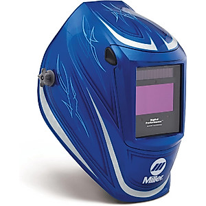 Miller Digital Performance Welding Helmet 289807 - Auto-Darkening Welding Helmet with Clearlight 2.0 Technology - Lightweight Welding Hood - Welding Mask Head Protection Gear with 7.22 sq in View