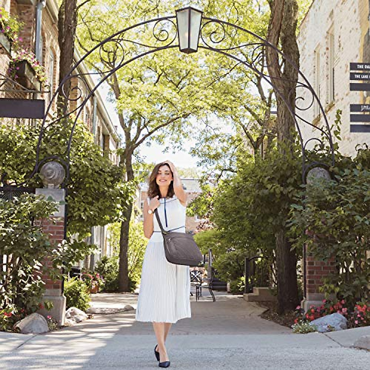 Travelon Anti-theft Signature Quilted Expansion Cross Body Bag, Black