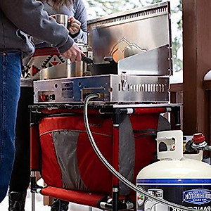 Kohree 8 FT High Pressure Propane 20 PSI Adjustable Regulator with Hose Stainless Steel Braided QCC-1 Type Connection for Turkey Fryer, Firepit, Newer U.S. 5-40lb Propane Gas Tanks, Cooker