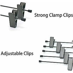 Koobay 13.8" Black Metal Pants Hangers, 30 Packs, Skirt Hangers Trouser Hangers with Clips Trouser Hangers Clothes Hangers