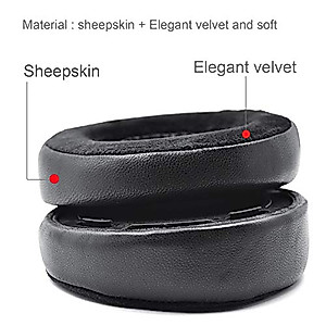 SUNDARA Ear Pads Replacement defean Earpad Sheepskin Leatherette Velvet and Soft Foam Compatible with Hifiman SUNDARA HE400 400I 400S HE560 560I HE500 300 350 HE3 5 6 Headphones (Sheepskin Velour)