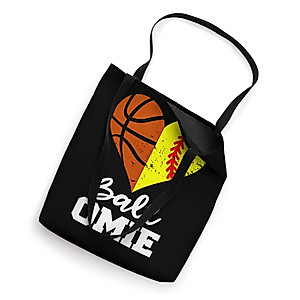 Ball Omie Heart Funny Softball Basketball Omie Tote Bag