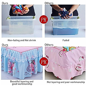 Tulle Lace Trimmed Elastic Pleated 3pcs Bed Skirt Korean Style Princess Bedspread Bed Sheet and 2 Pillowcases Sets Wrinkle Fade Resistant Bedskirt (Color : Yellow, Size : 180cmx200cm)