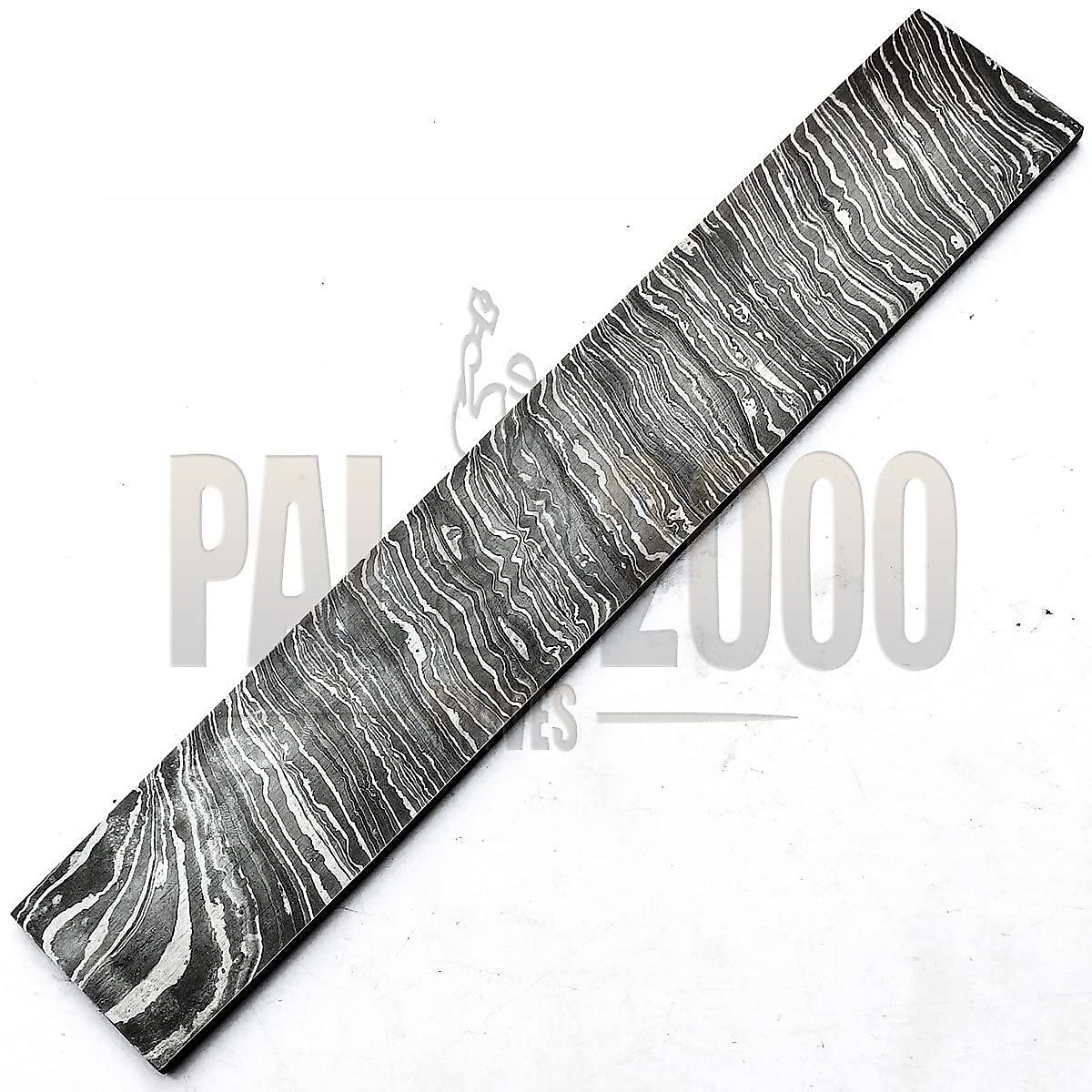 PAL 2000 HUNTING KNIVES Fire Strom Pattern Handmade Damascus Steel Bar Custom Damascus Steel Billet Blank Blade 15 x2 x5mm Sstn 9927