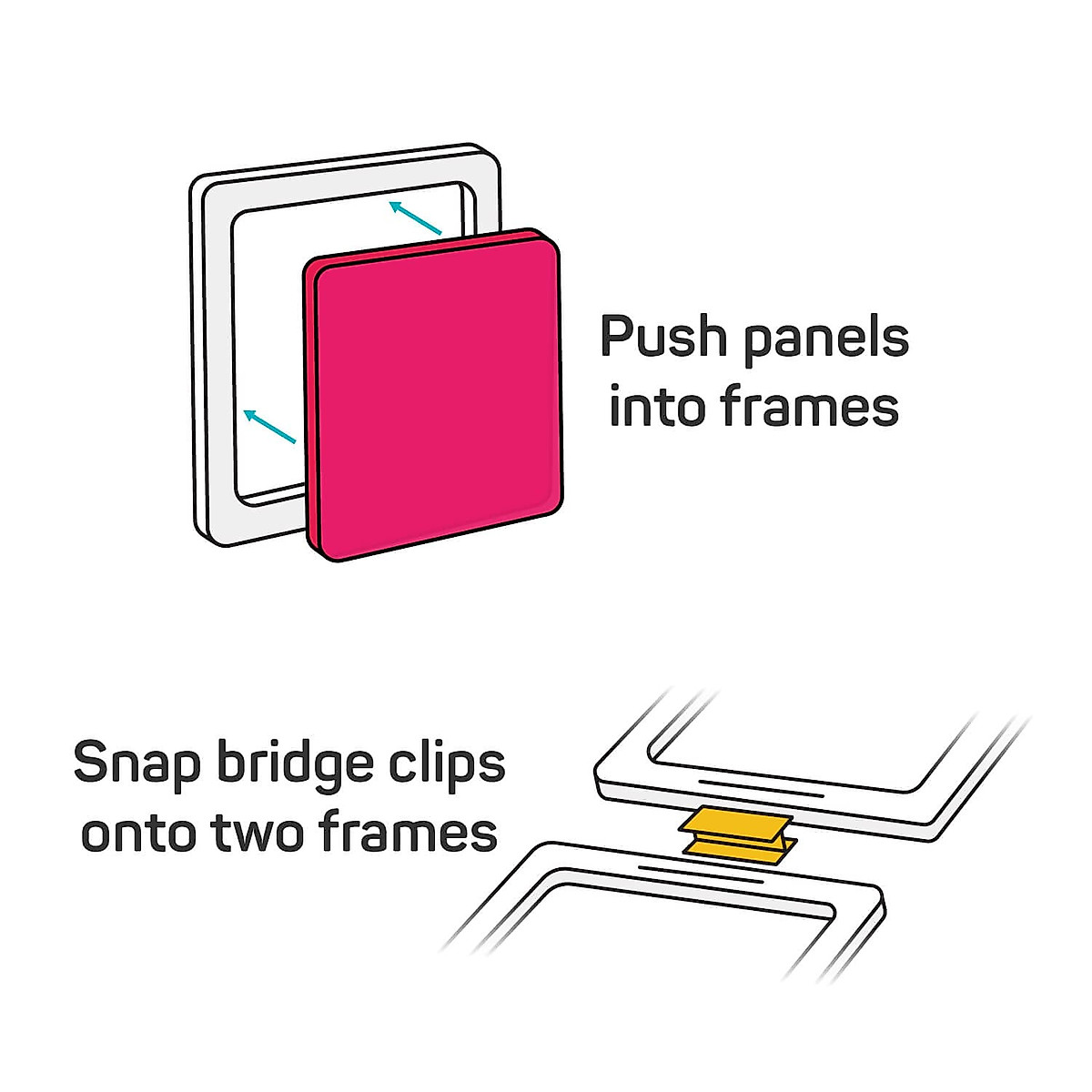 SQUAREGLES More Squares & Edge Frames Set 20 Pieces Magnetic Building Blocks Kids Magnetic Tiles STEM Toys for Kids 4-10 Yr Olds, STEAM Learning, Science Toy, Requires an Essential Set to Play