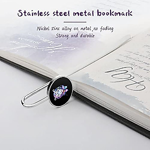 Tiger and Butterfly Metal Bookmark Vintage Silver Book Marker Clip Unique Christmas Teacher Birthday Gifts 1.2"