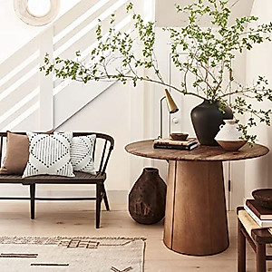 blue page Boho Throw Pillow Covers, Black and Cream White, Set of 2 Modern Farmhouse Accent Home Decor, Neutral Woven Decorative Pillow Covers for Couch/Bed (18 x 18 Inches, Cream/Black)