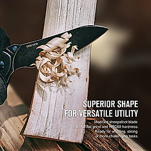 OKNIFE Drever Pocket knife for Men, Folding Knife with Clip and G10 handle for Outdoor, Camping, Hiking